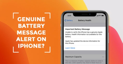 iPhone - Non-Genuine Battery Warning / Important Battery Message ...